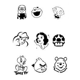 CARTOON STENCILS SET